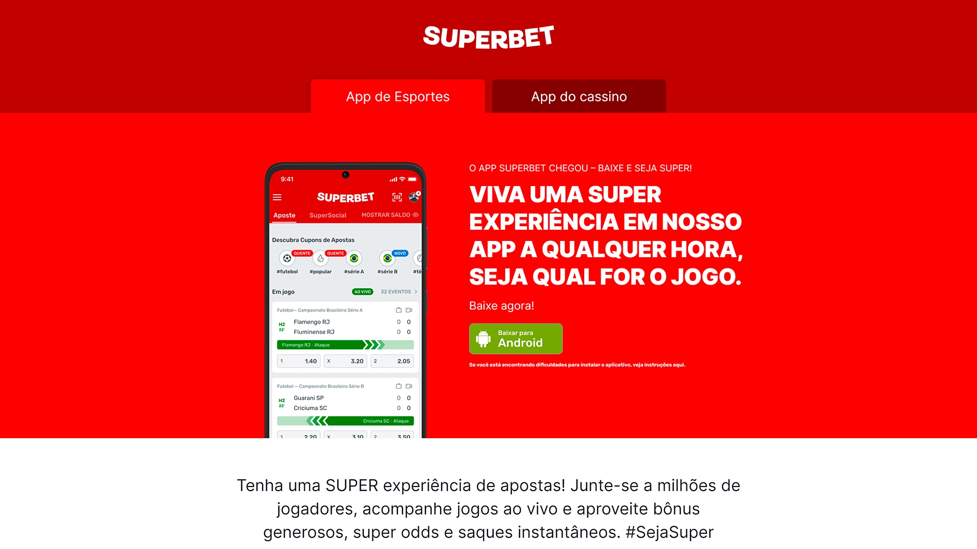 Superbet App: Como Fazer o Download para Android (APK) e iOS